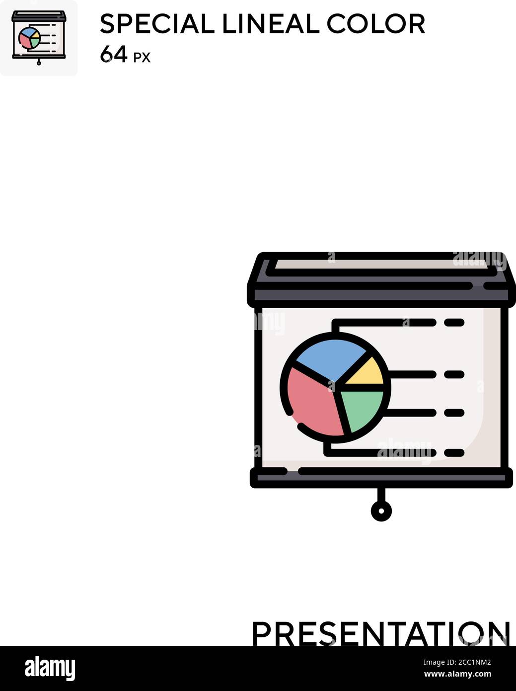 Presentation Special lineal color vector icon. Presentation icons for ...