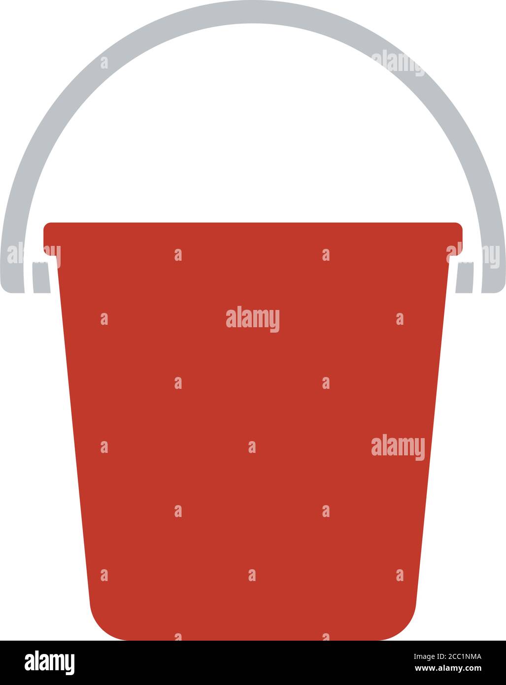 Icon Of Bucket. Outline With Color Fill Design. Vector Illustration ...