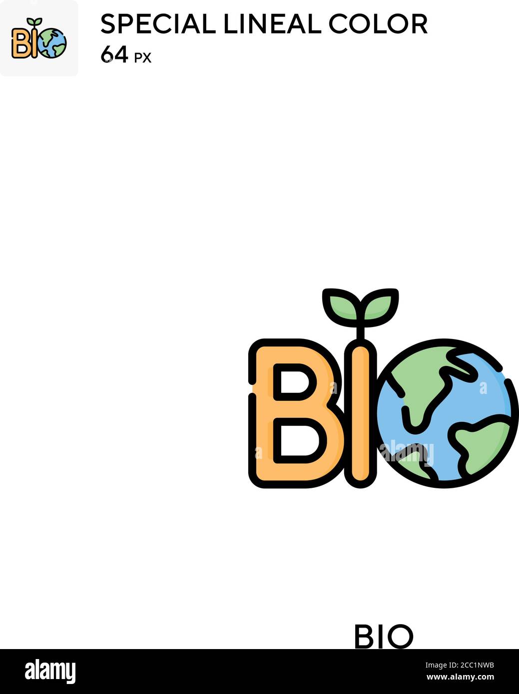 Bio Special lineal color vector icon. Bio icons for your business ...