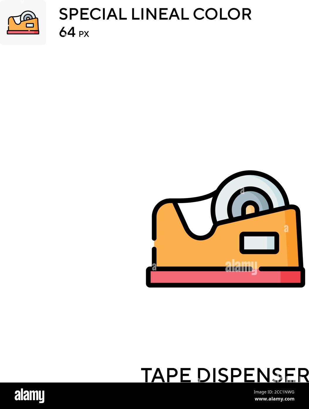 Tape dispenser Special lineal color vector icon. Tape dispenser icons ...