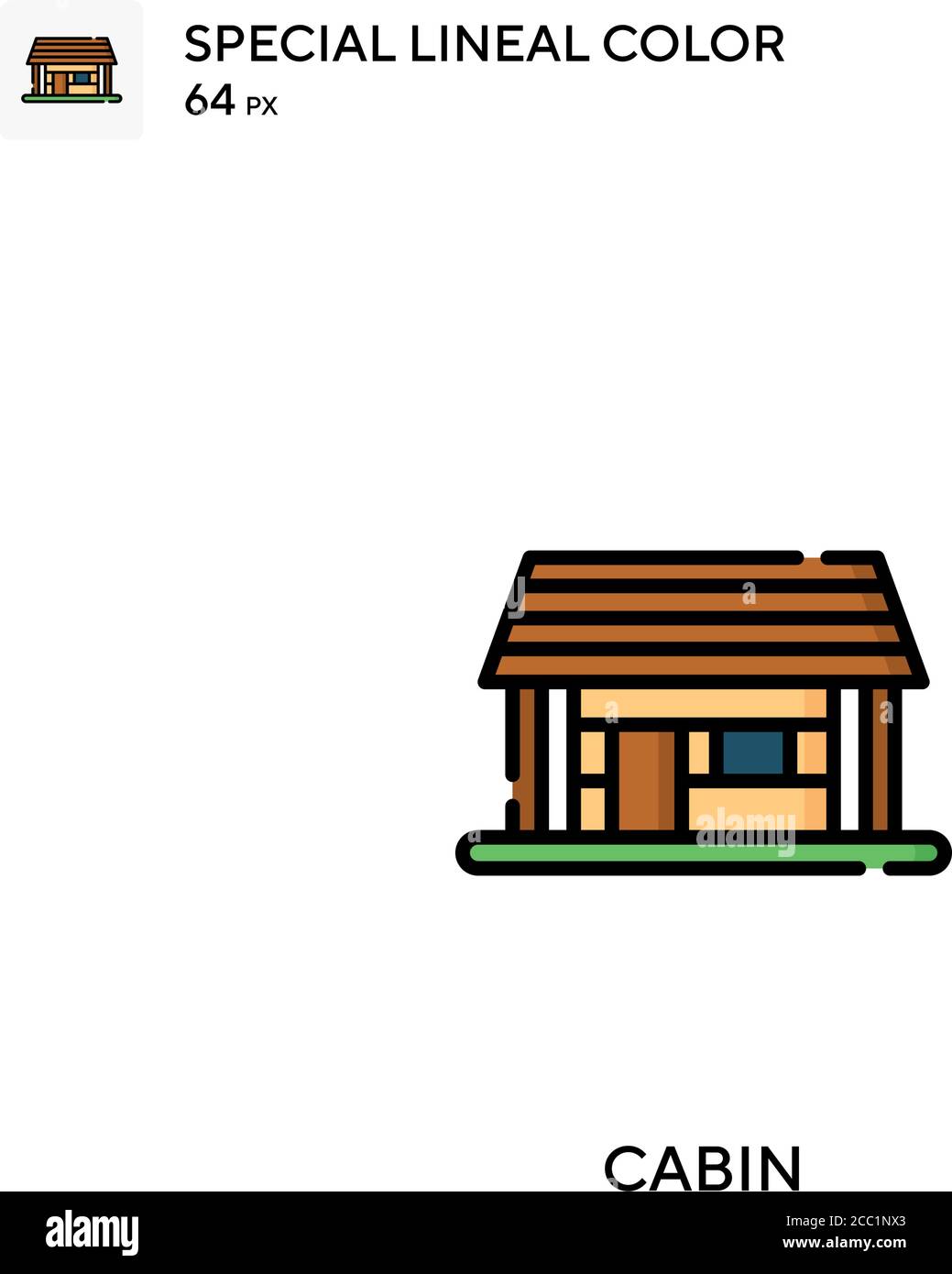 Cabin Special lineal color vector icon. Cabin icons for your business ...