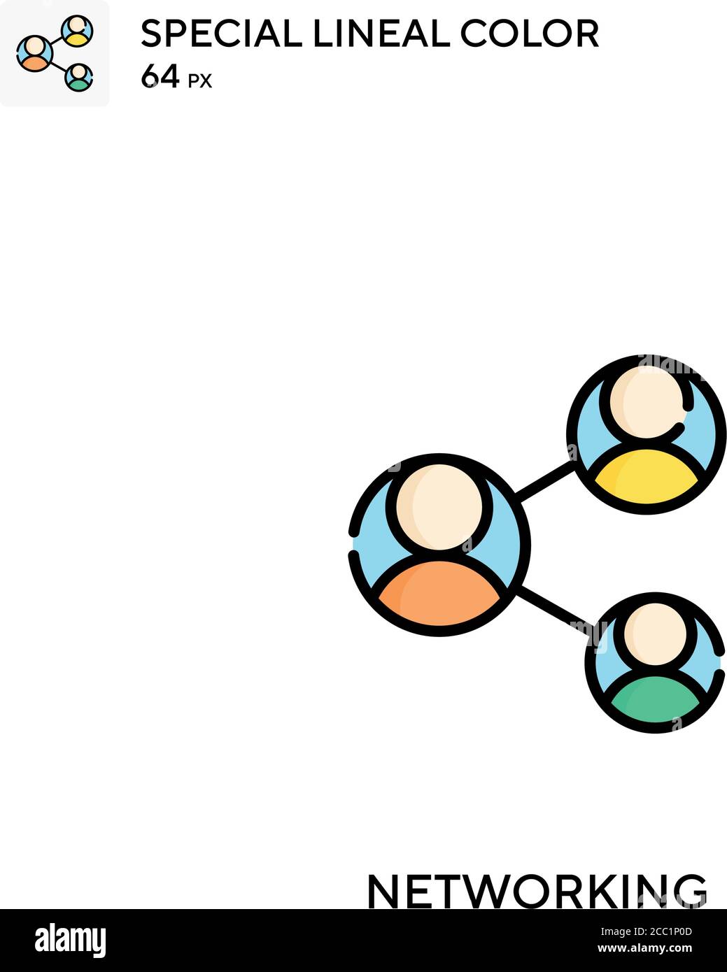 Networking Special lineal color vector icon. Networking icons for your ...