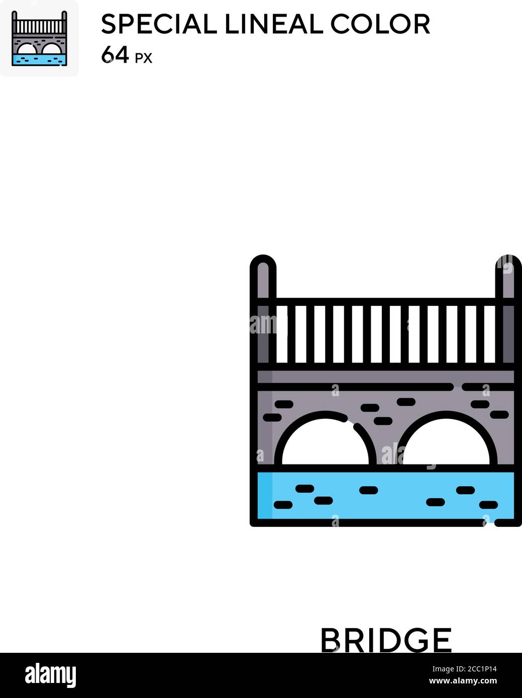 Bridge Special lineal color vector icon. Bridge icons for your business ...