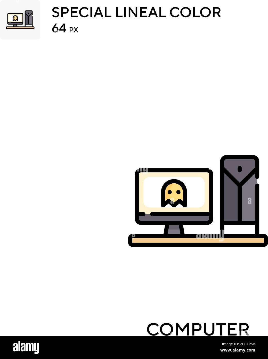 Computer Special lineal color vector icon. Computer icons for your ...