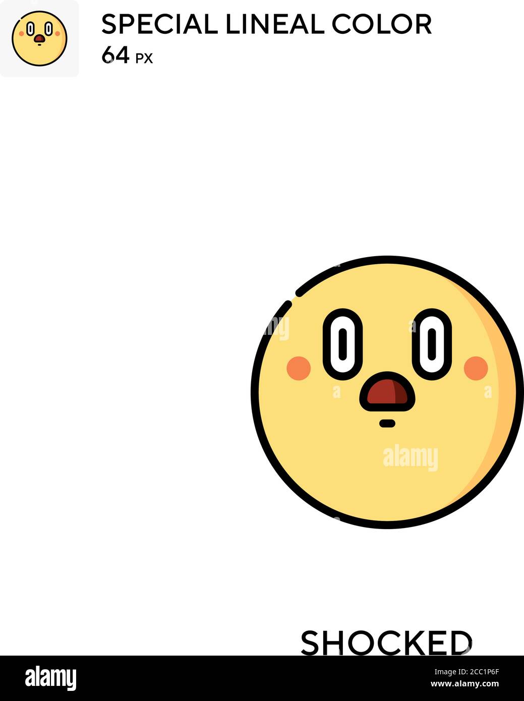 Shocked Special lineal color vector icon. Shocked icons for your ...