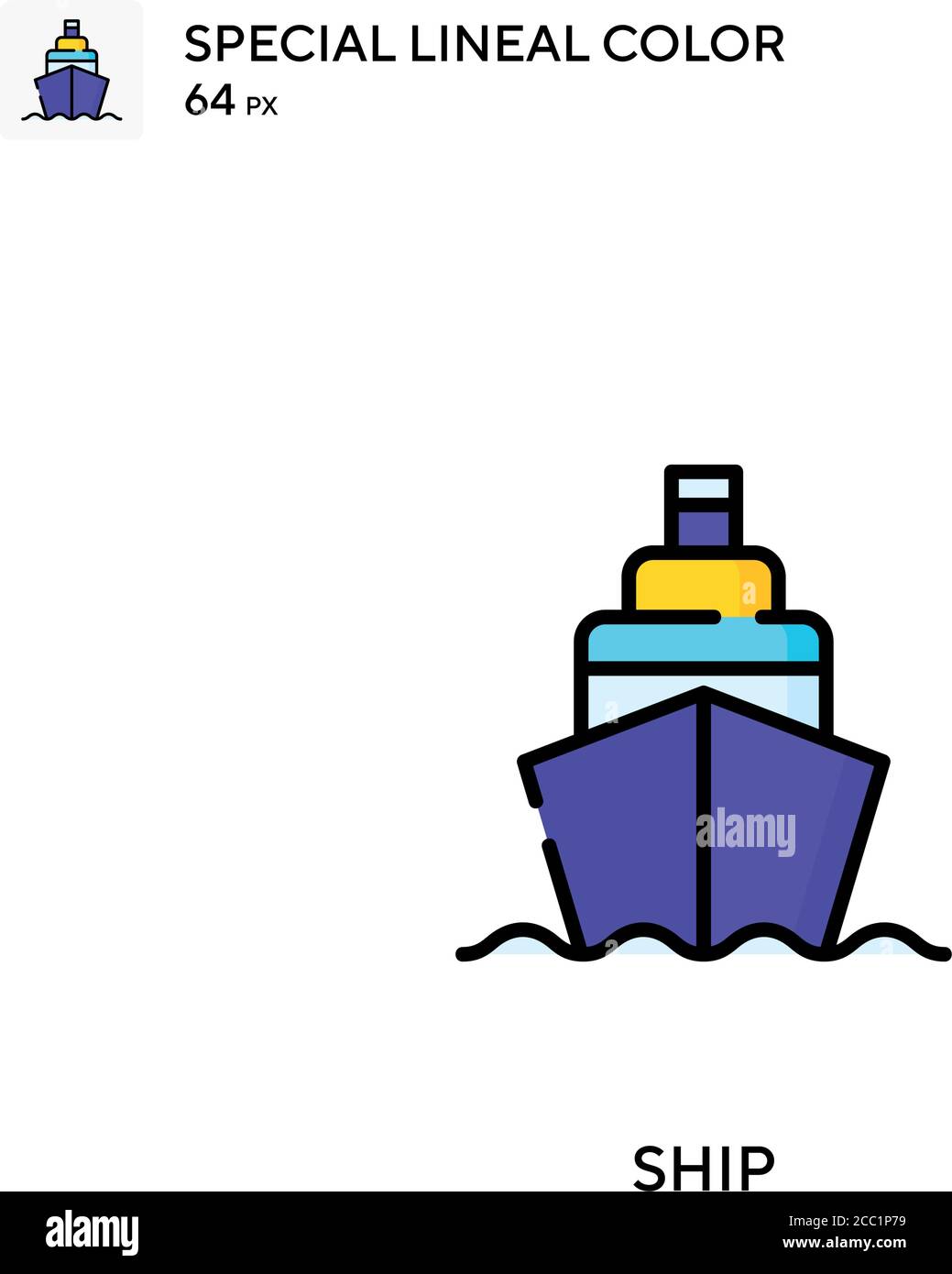 Ship Special lineal color vector icon. Ship icons for your business ...