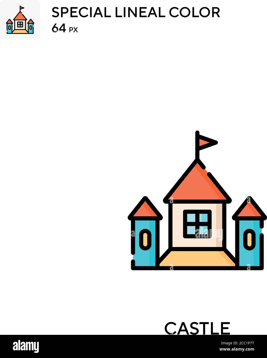 Castle Special lineal color vector icon. Castle icons for your business ...