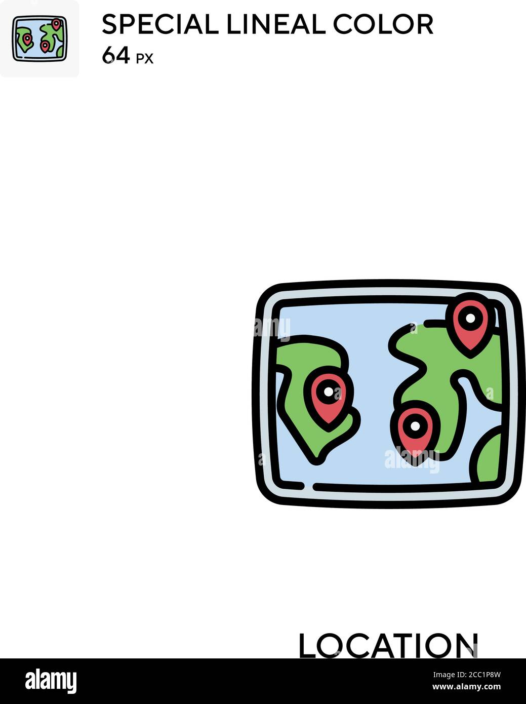 Location Special lineal color vector icon. Location icons for your ...
