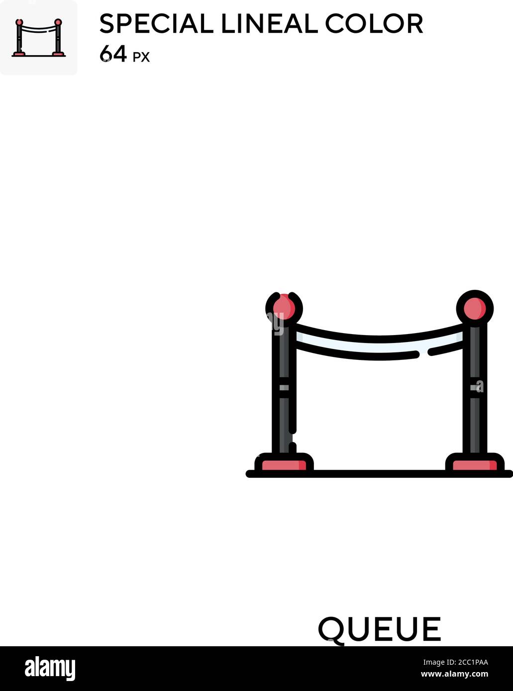 Queue Special lineal color vector icon. Queue icons for your business ...