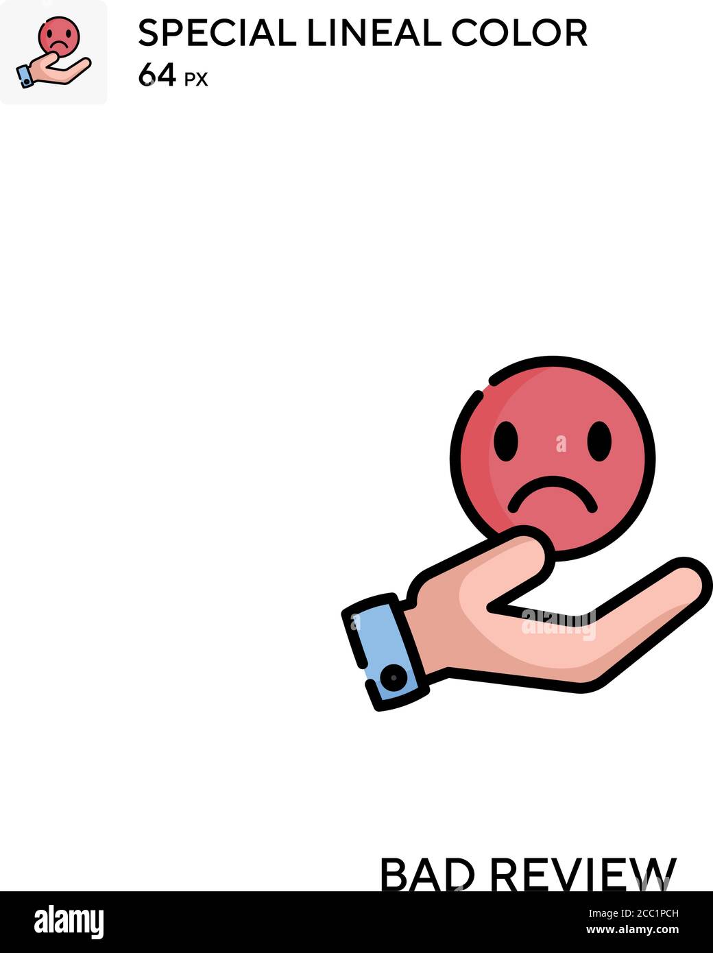Bad review Special lineal color vector icon. Bad review icons for your ...