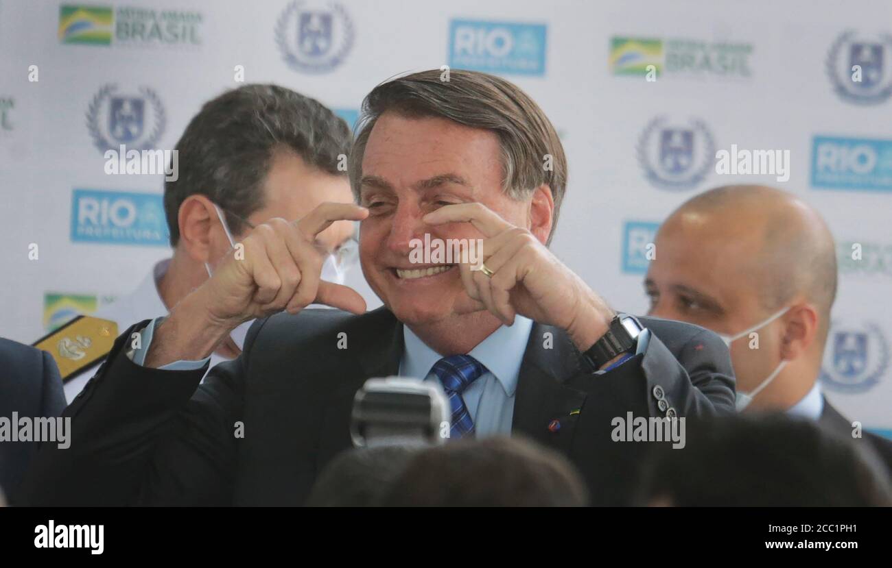 Rio de Janeiro, Brazil August 16, 2020 Brazilian president Jair ...