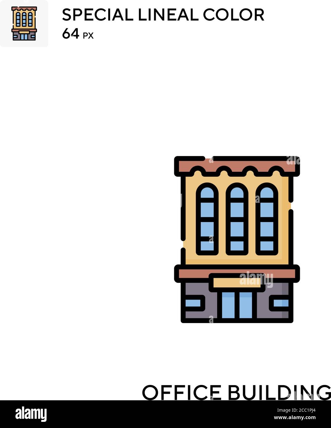 Office building Special lineal color vector icon. Office building icons ...