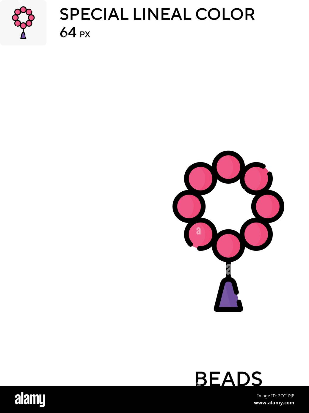 Beads Special lineal color vector icon. Beads icons for your business ...