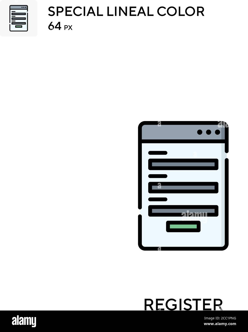 Register Special lineal color vector icon. Register icons for your ...