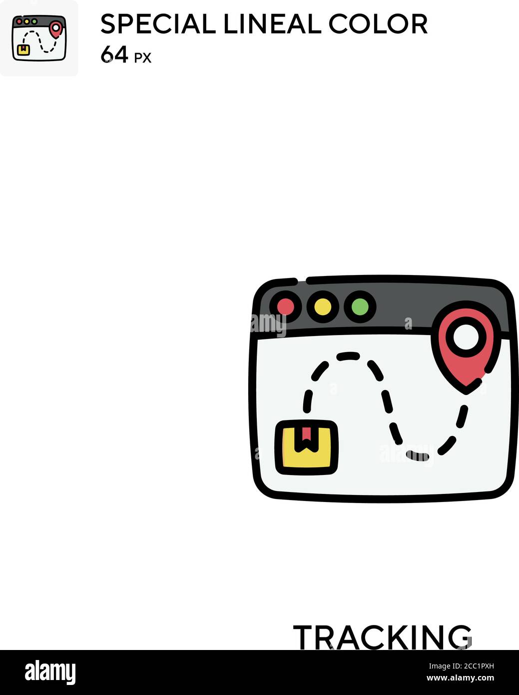 Tracking Special lineal color vector icon. Tracking icons for your ...