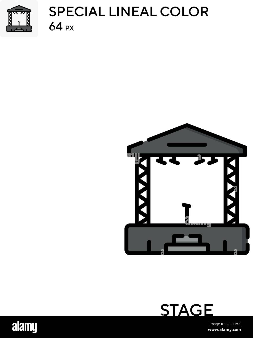Stage Special lineal color vector icon. Stage icons for your business ...