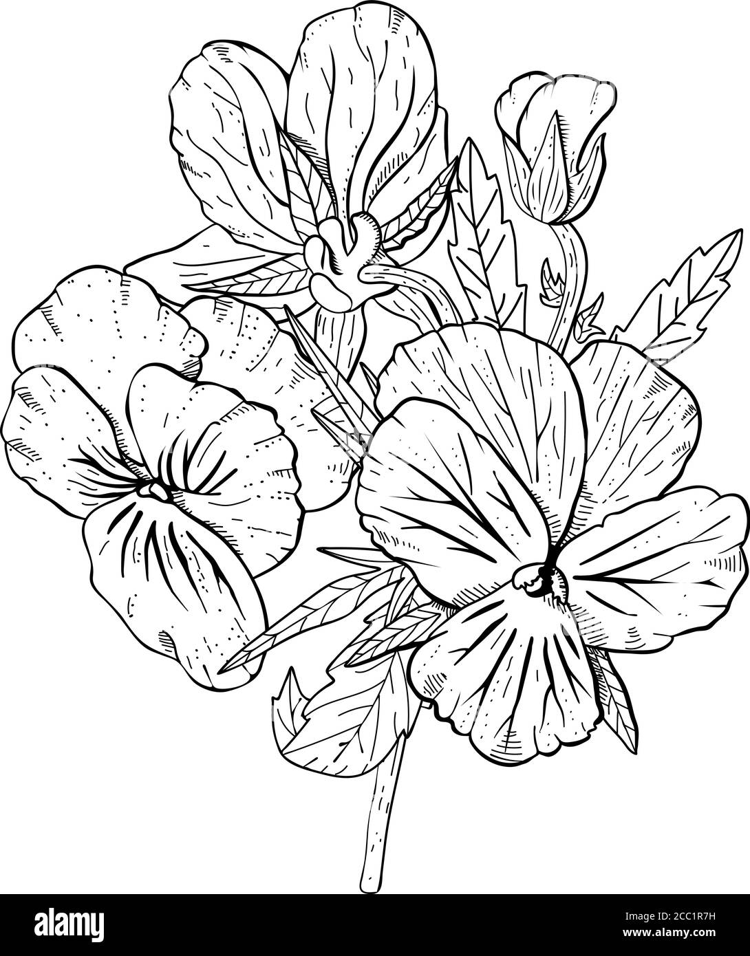 Summer bloom clipart Black and White Stock Photos & Images - Alamy