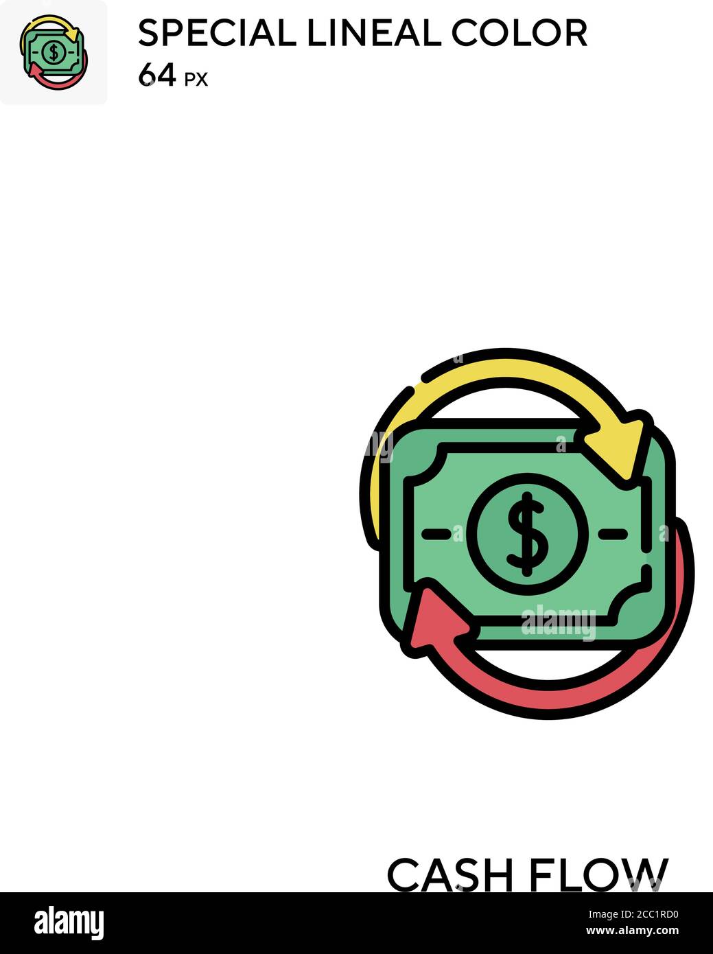 Cash flow Special lineal color vector icon. Cash flow icons for your ...