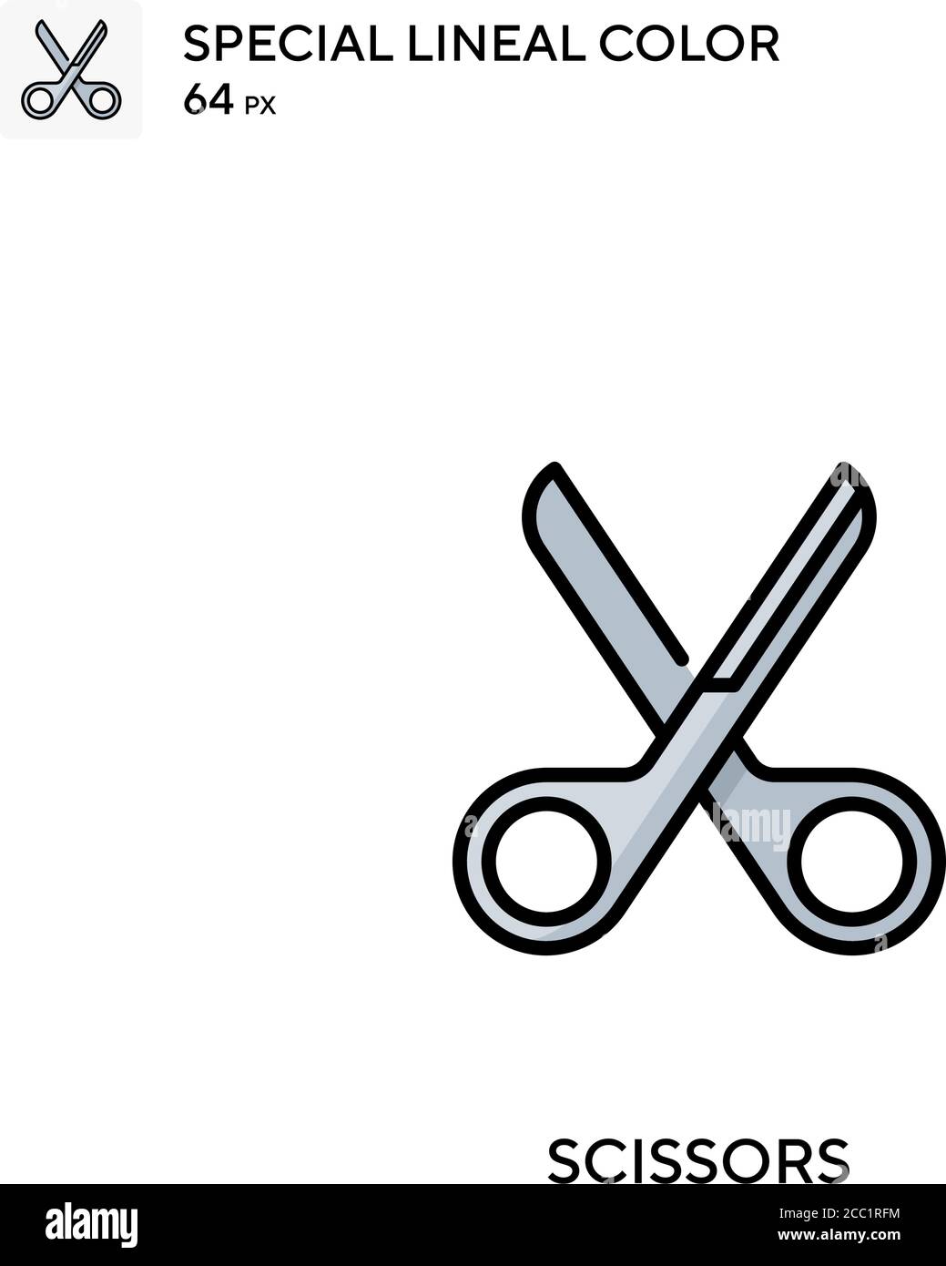 Scissors Special lineal color vector icon. Scissors icons for your ...