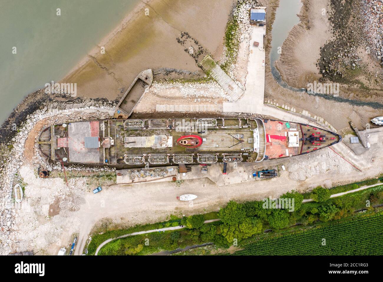 Mostyn Docks, River Dee, North Wales, UK. TSS Duke of Lancaster ...