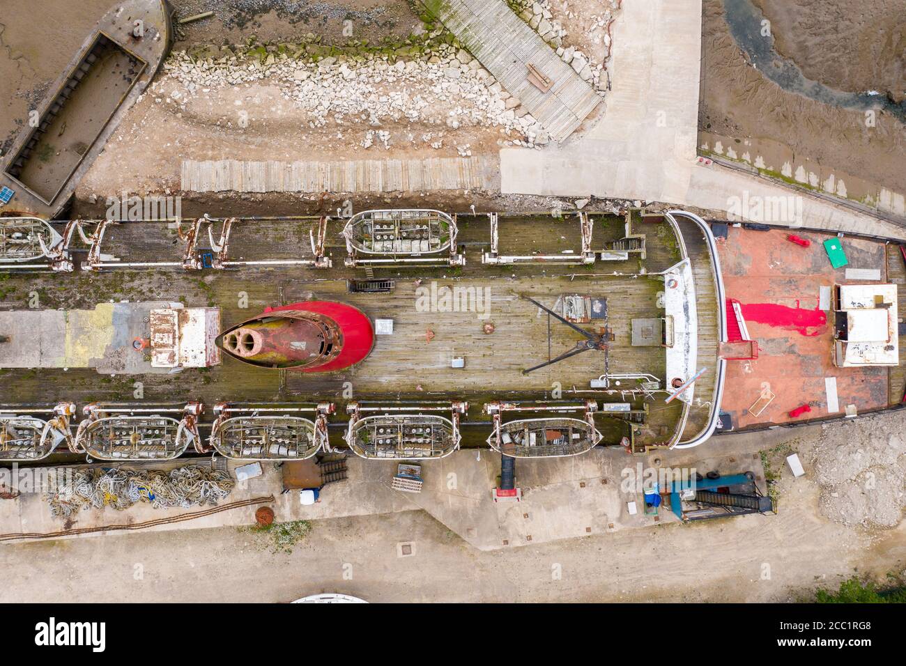 Mostyn Docks, River Dee, North Wales, UK. TSS Duke of Lancaster ...