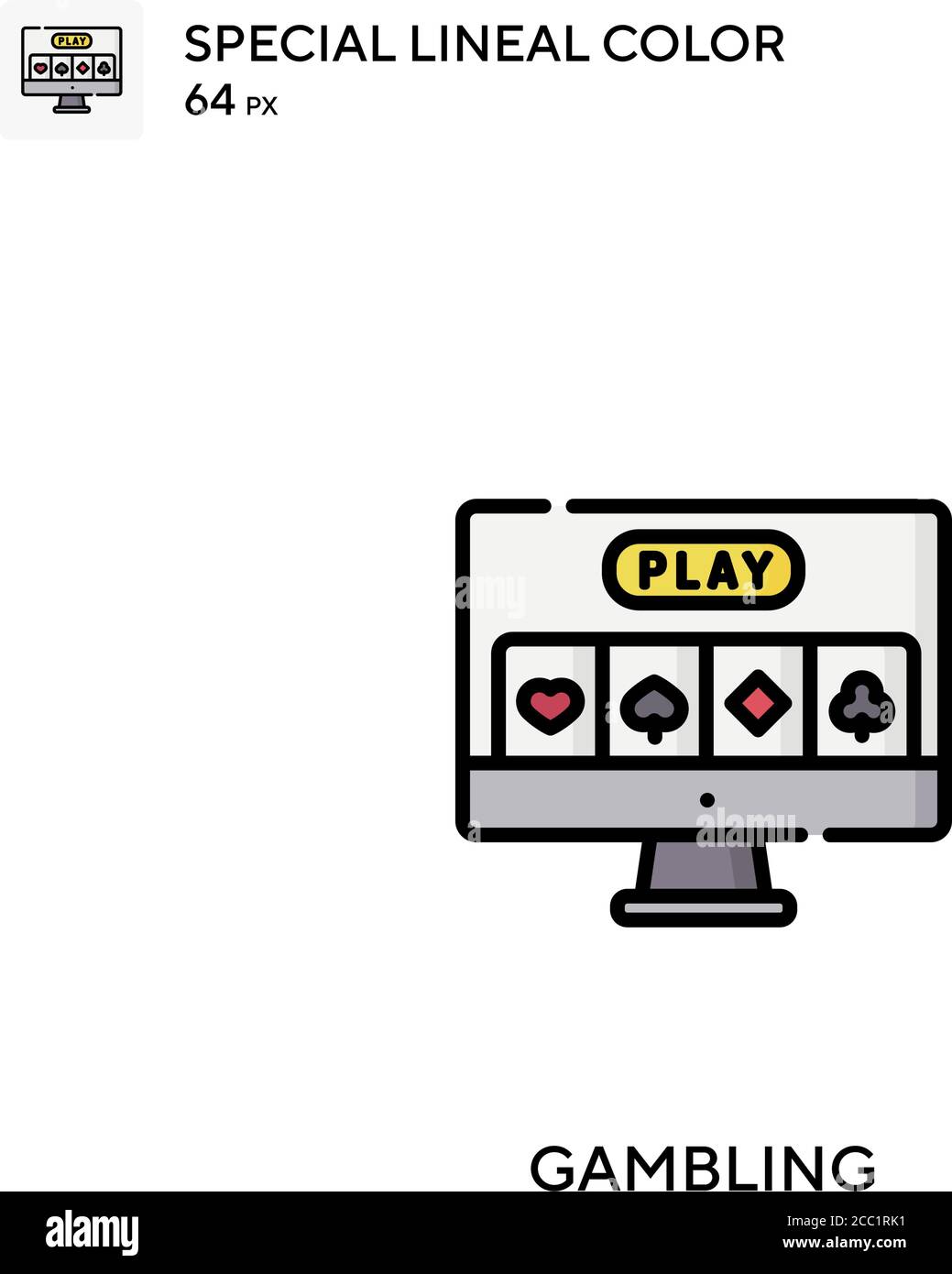 Gambling Special lineal color vector icon. Gambling icons for your ...