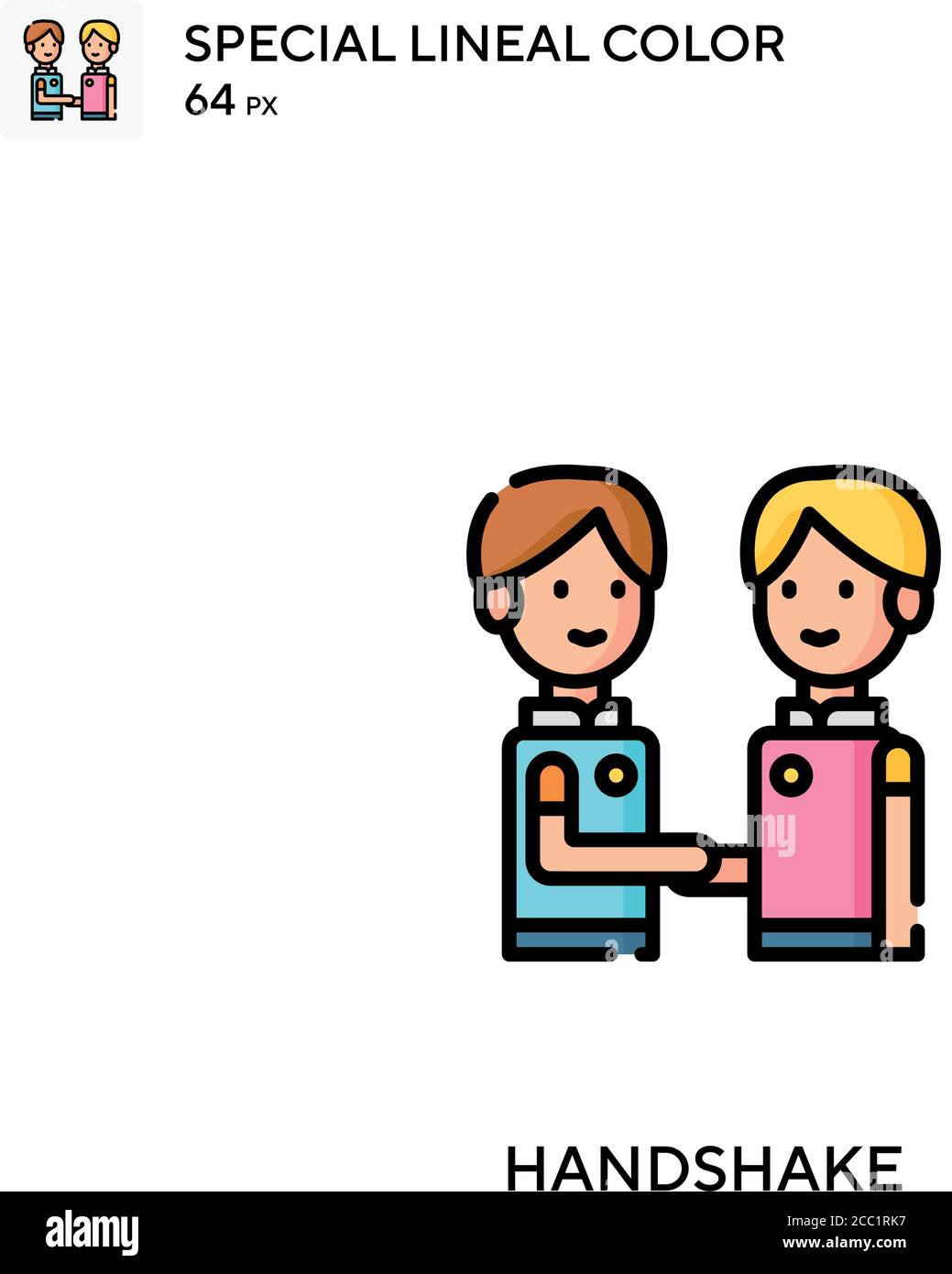 Handshake Special lineal color vector icon. Handshake icons for your ...