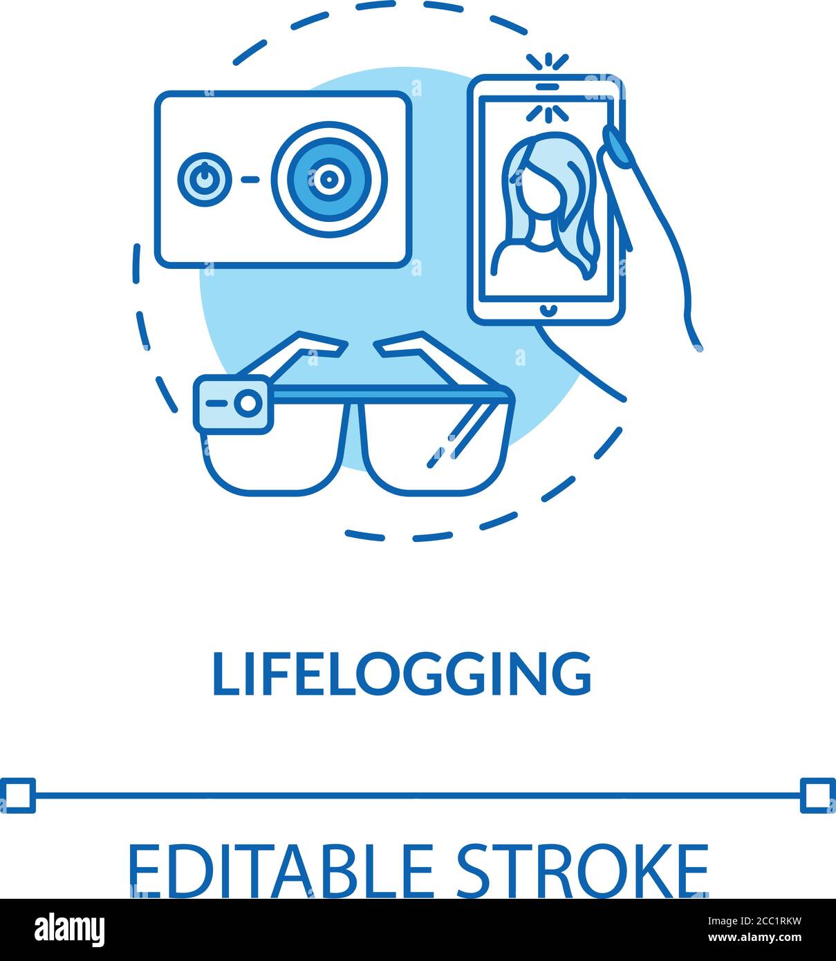 Lifelogging concept icon Stock Vector Image & Art - Alamy