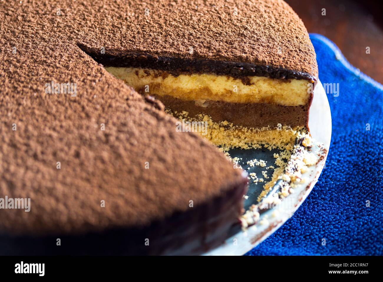 White and dark chocolate Entremet Stock Photo - Alamy