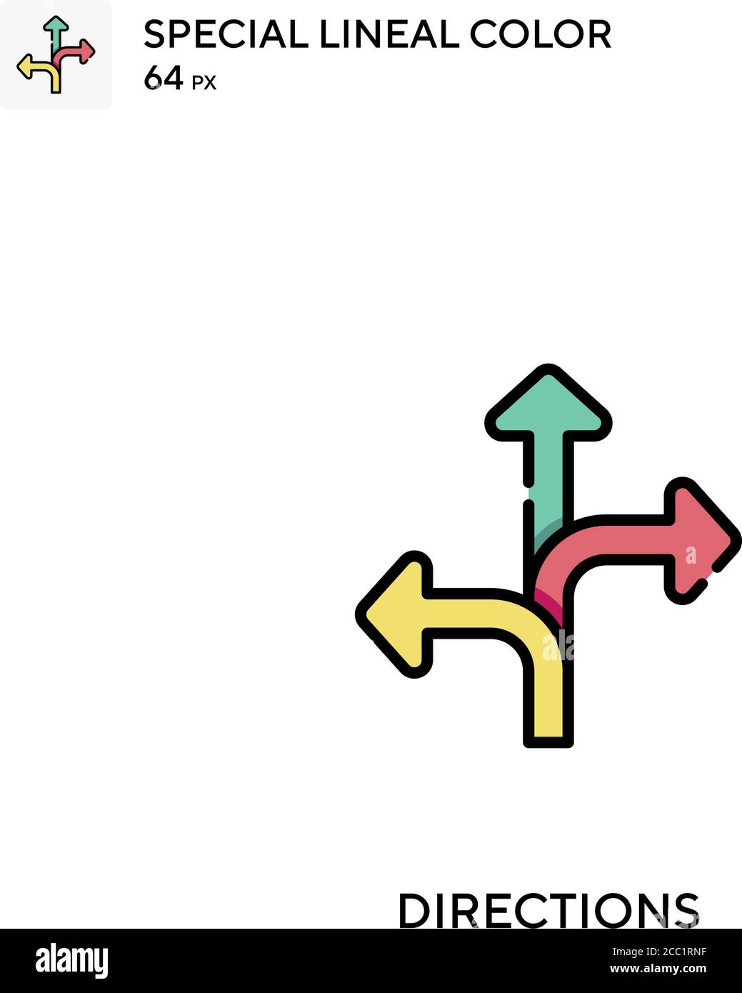 Directions Special lineal color vector icon. Directions icons for your ...