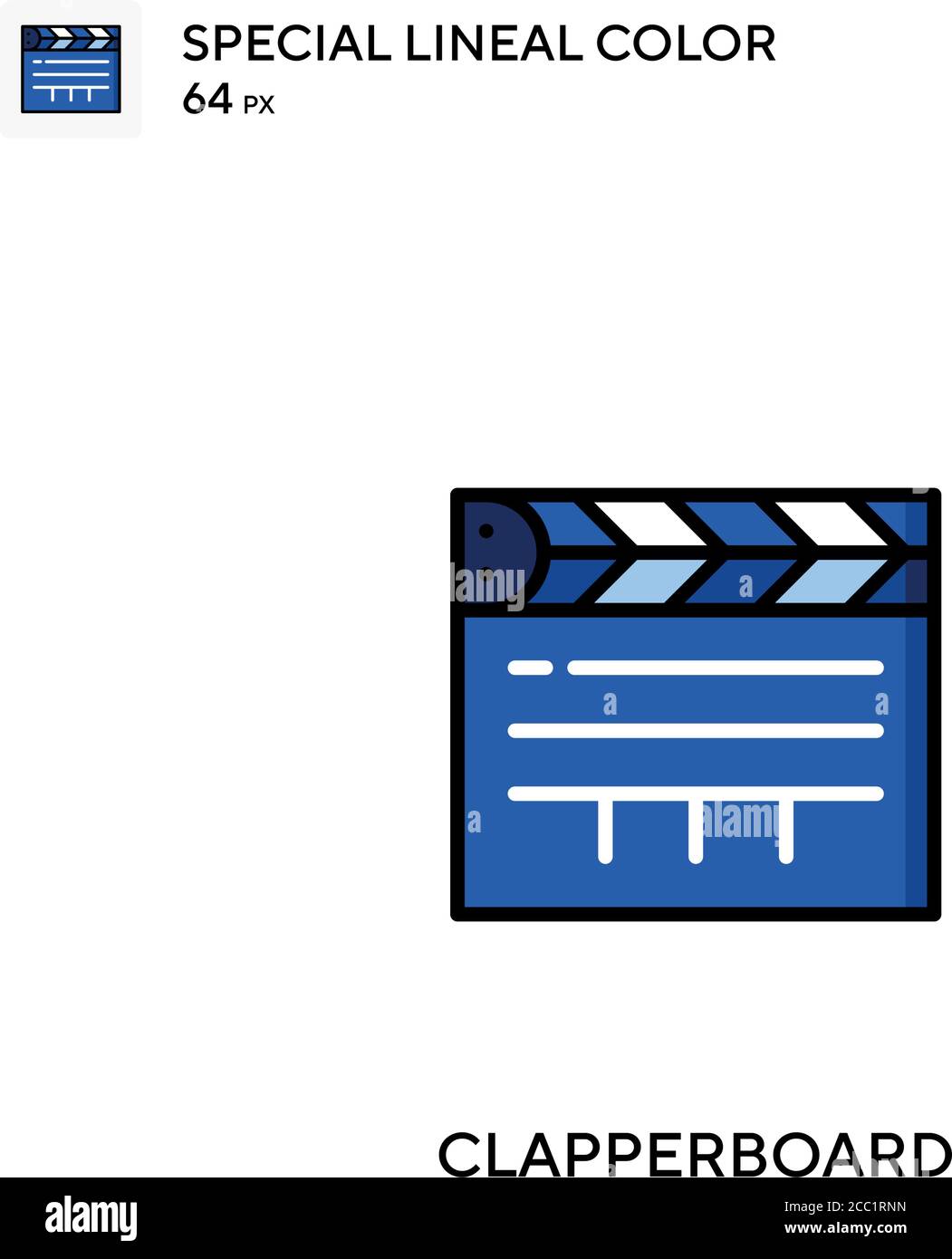 Clapperboard Special lineal color vector icon. Clapperboard icons for ...