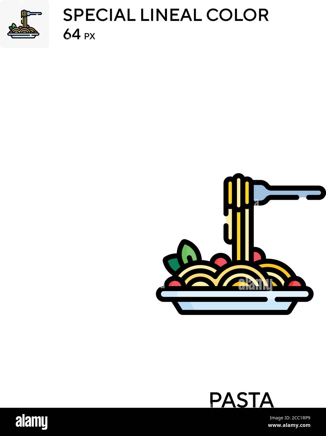 Pasta Special lineal color vector icon. Pasta icons for your business ...