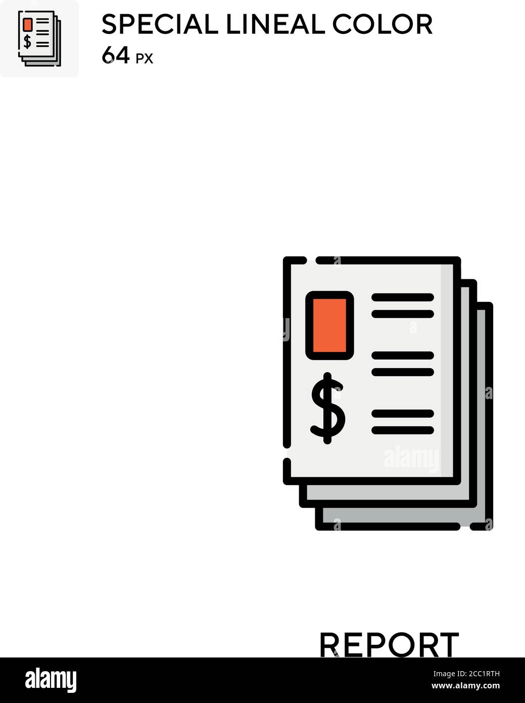 Report Special lineal color vector icon. Report icons for your business ...