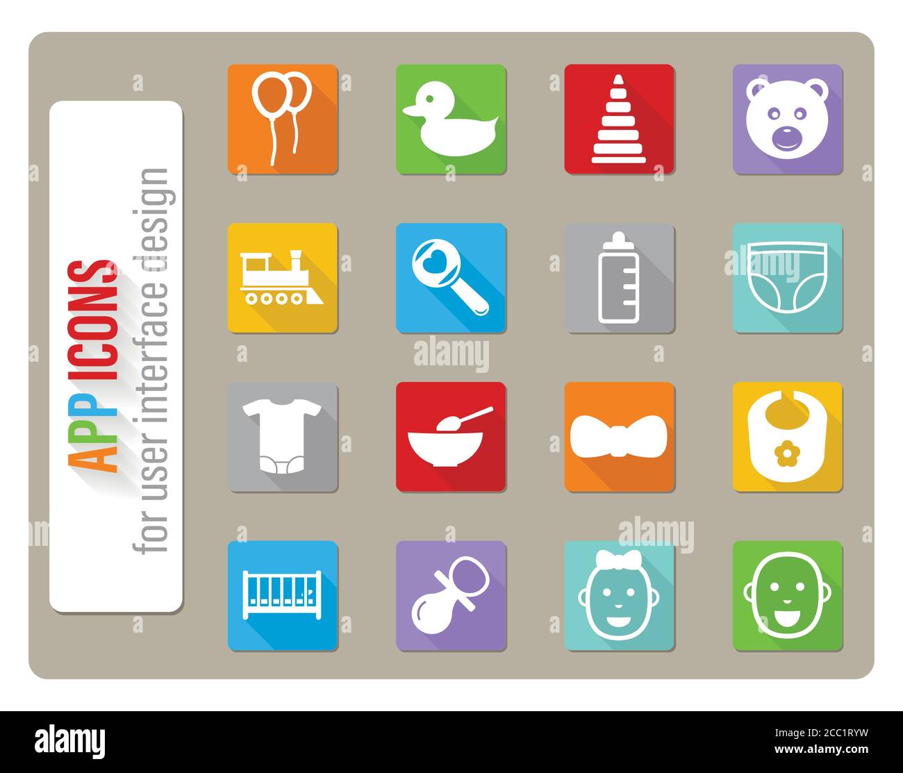 baby icon set Stock Vector Image & Art - Alamy