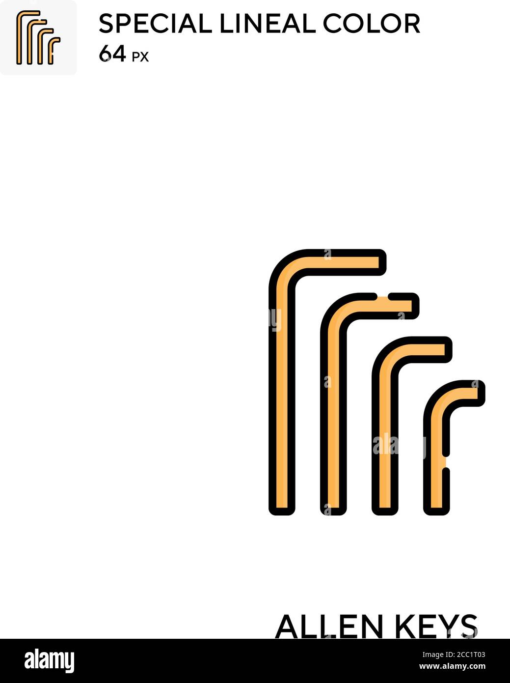 Allen keys Special lineal color vector icon. Allen keys icons for your ...