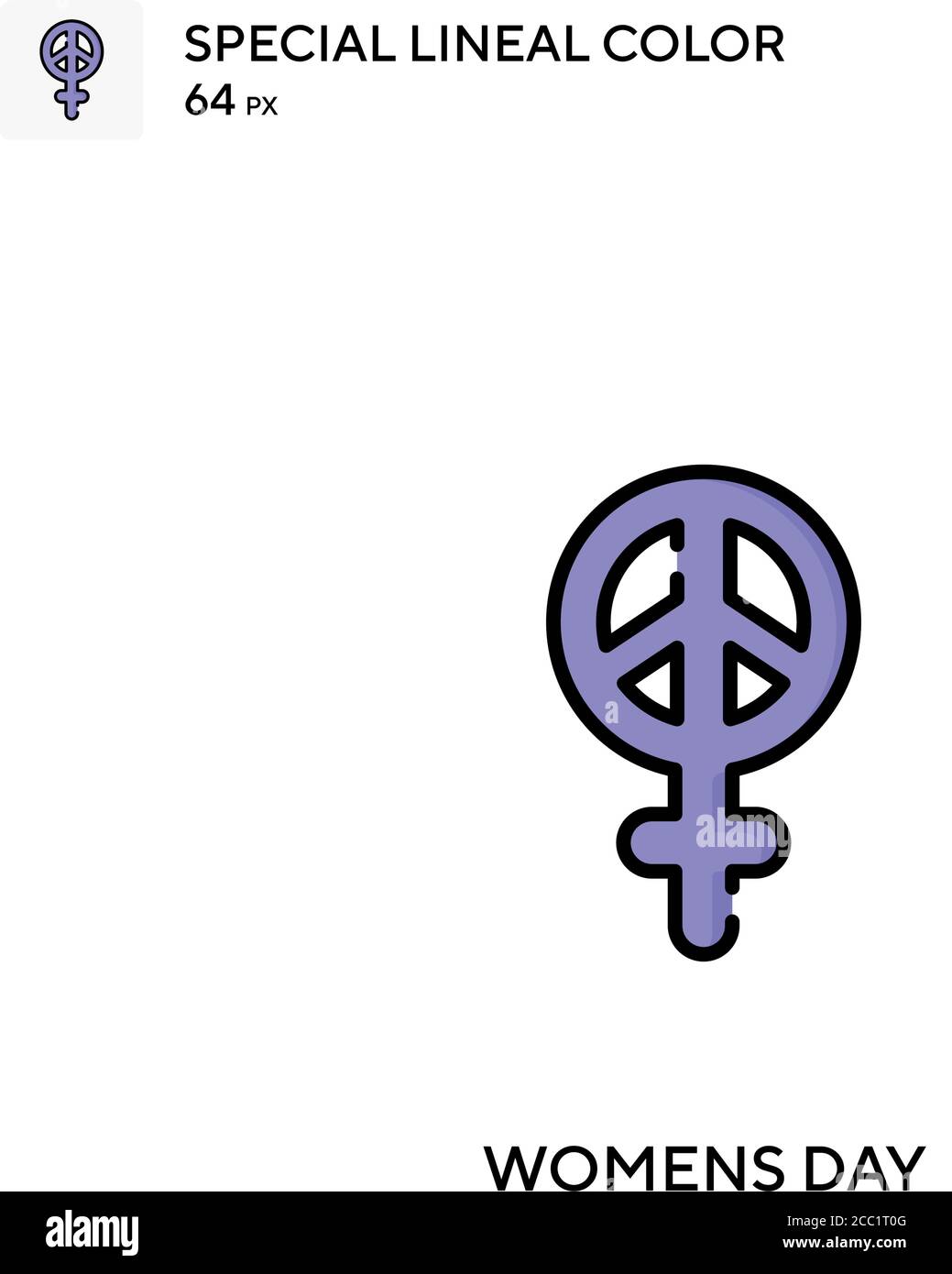 Womens day Special lineal color vector icon. Womens day icons for your ...