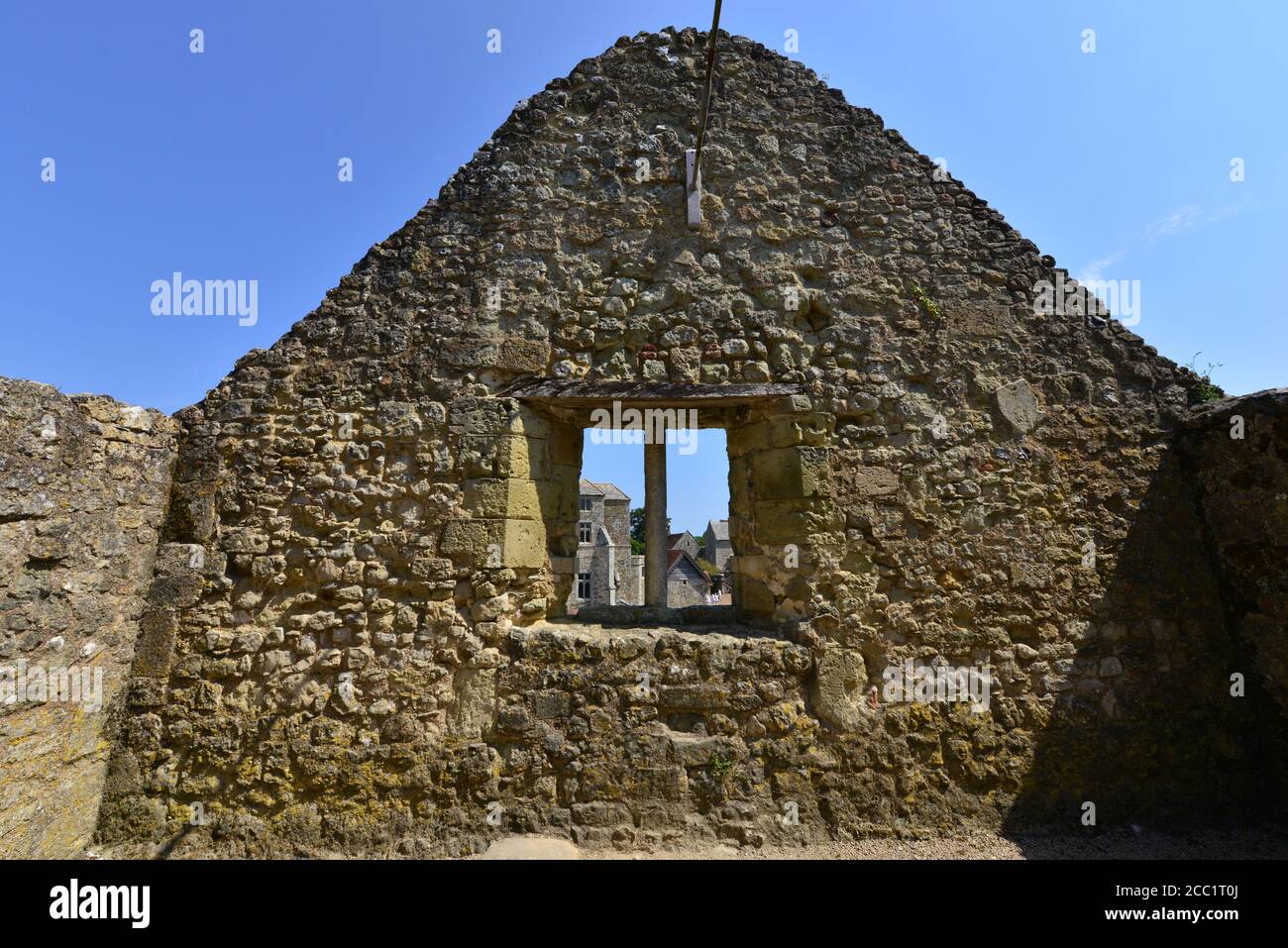 Glassless window at a castle in the UK Stock Photo - Alamy
