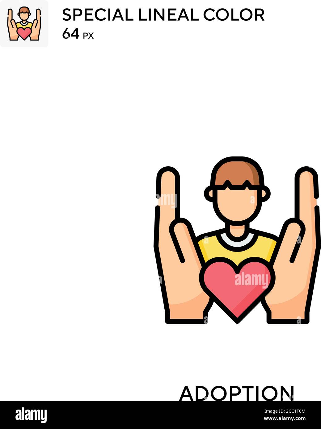 Adoption Special lineal color vector icon. Adoption icons for your ...