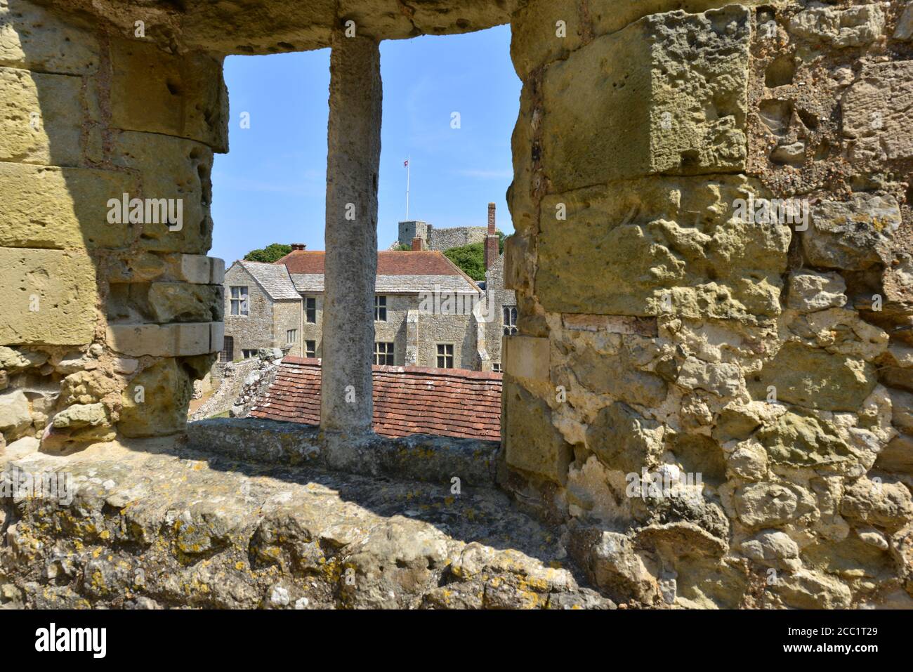 Glassless window at a castle in the UK Stock Photo - Alamy