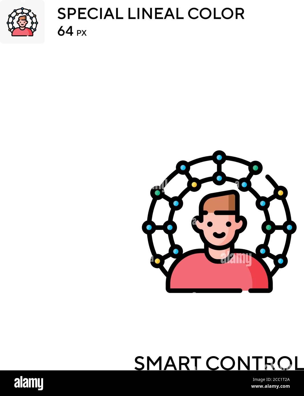 Smart control Special lineal color vector icon. Smart control icons for ...