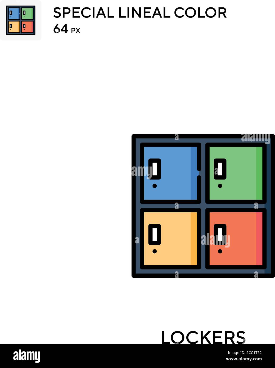 Lockers Special lineal color vector icon. Lockers icons for your ...