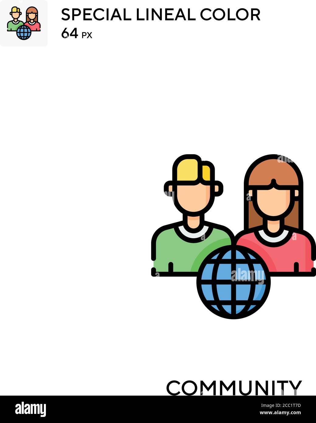 Community Special lineal color vector icon. Community icons for your ...