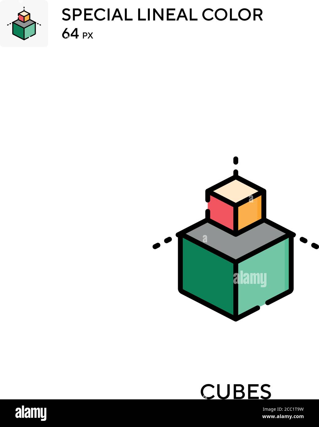 Cubes Special lineal color vector icon. Cubes icons for your business ...