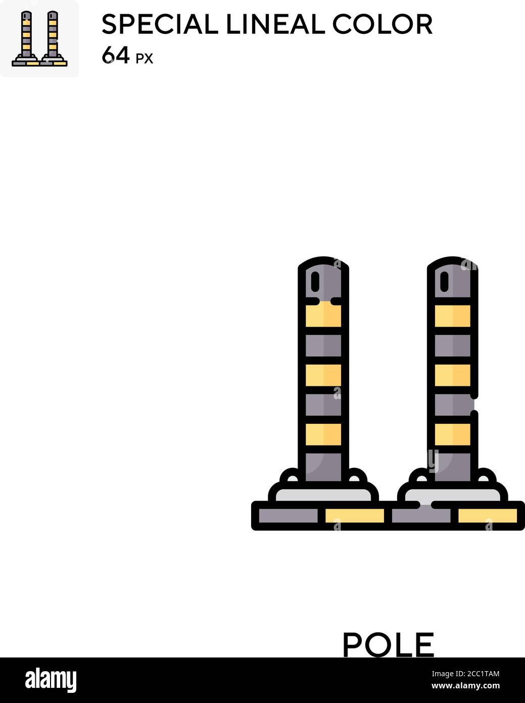 Pole Special lineal color vector icon. Pole icons for your business ...