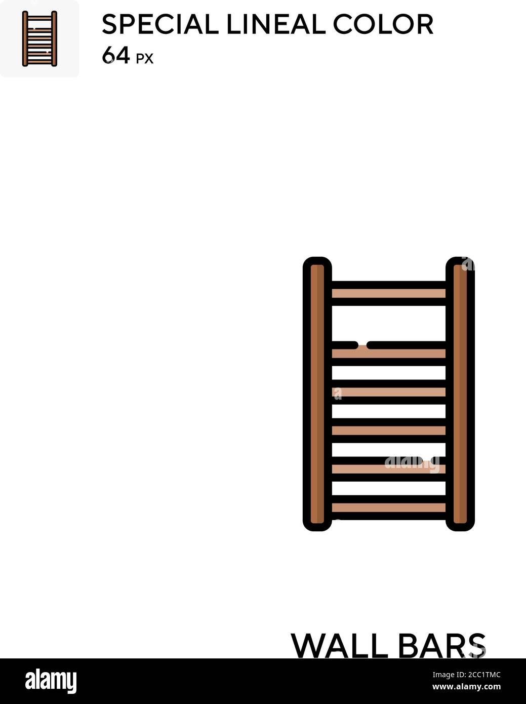 Wall bars Special lineal color vector icon. Wall bars icons for your ...
