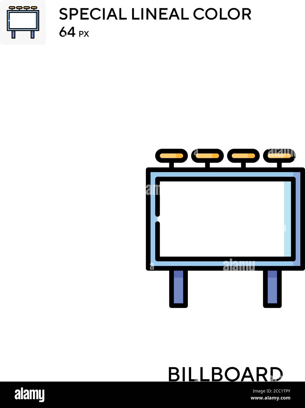 Billboard Special lineal color vector icon. Billboard icons for your ...