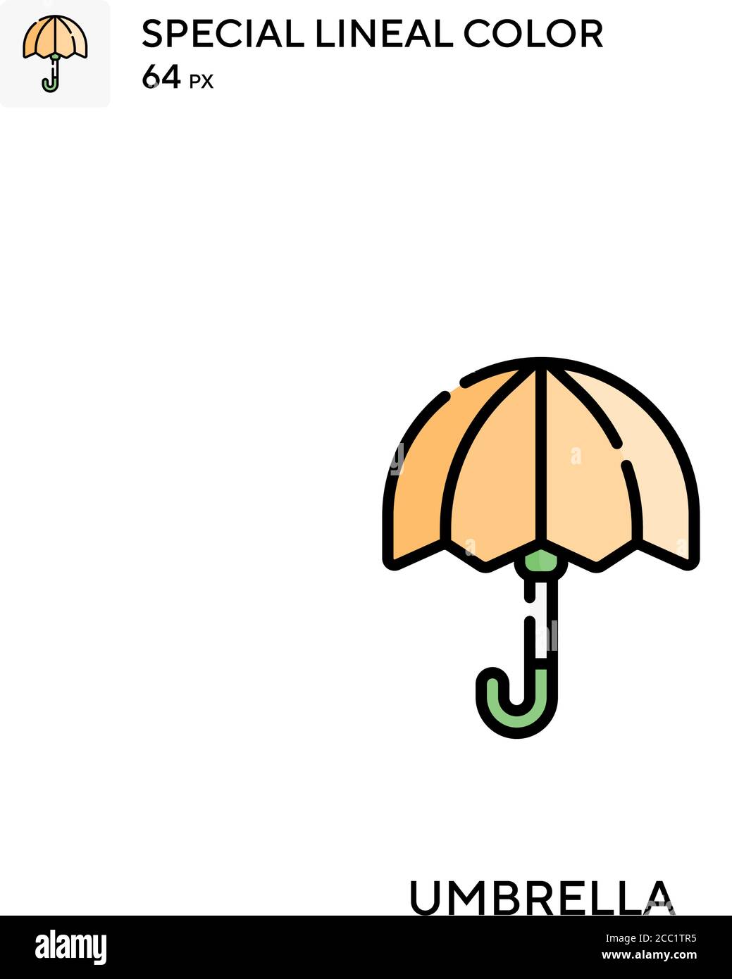 Umbrella Special lineal color vector icon. Umbrella icons for your ...