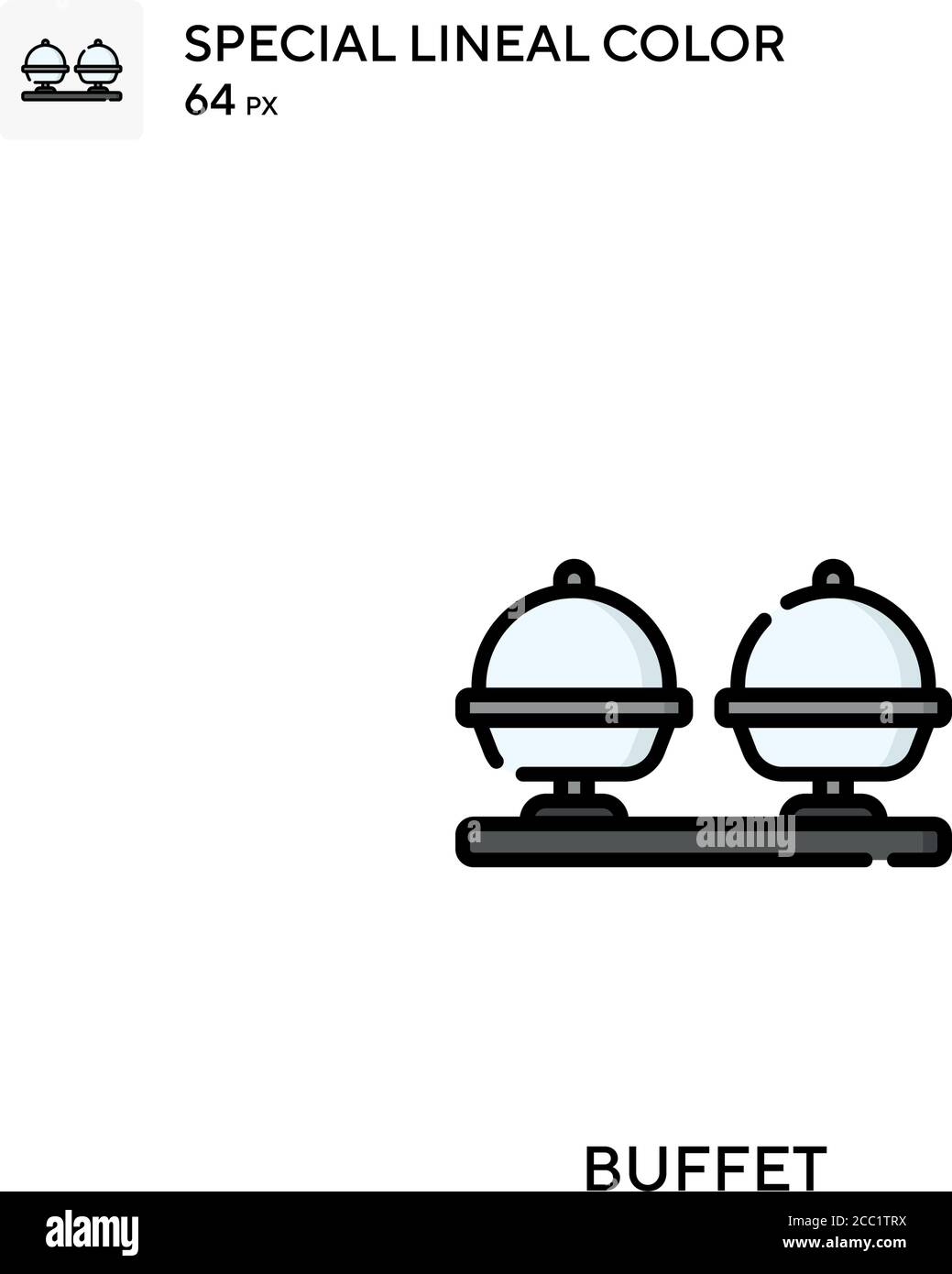 Buffet Special lineal color vector icon. Buffet icons for your business ...