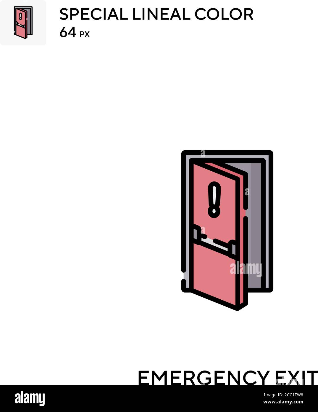 Emergency exit Special lineal color vector icon. Emergency exit icons ...