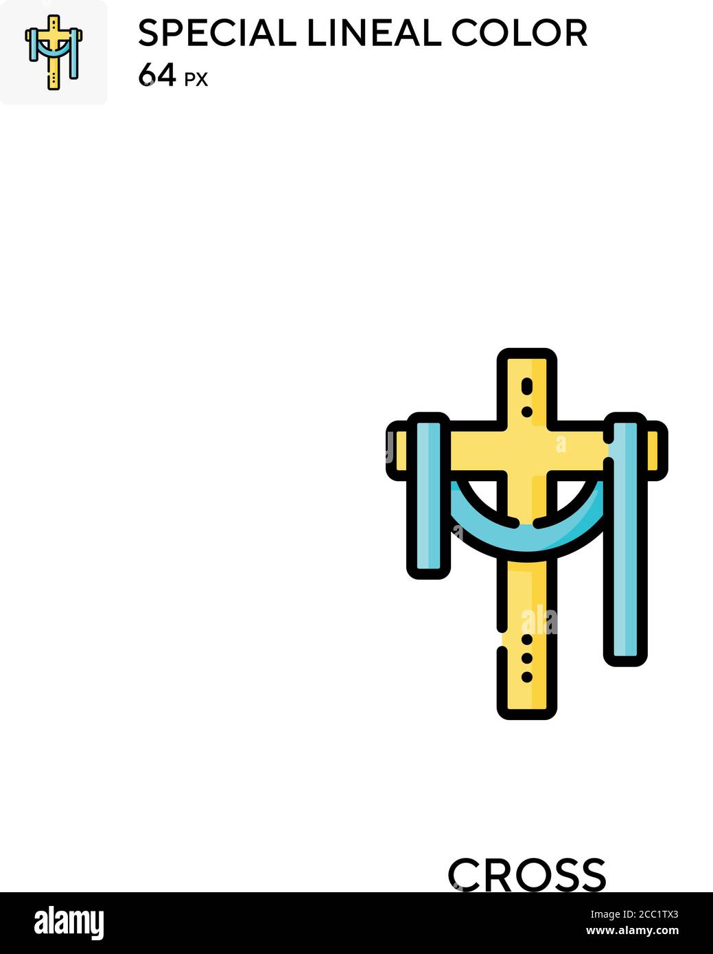 Cross Special lineal color vector icon. Cross icons for your business ...